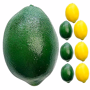 Abaodam 16 Pcs Artificial Lemon Home Accents Decor Faux Lemons Tablescape Decor Simulation Decoration for Home Window Decor False Lemon Prop Imitation Lemon Adornment Lifelike Fruits Model