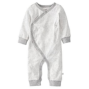 little planet by carter's unisex-baby Organic Cotton Wrap Sleep & Play, Grey Heather Stripes, 6 Months