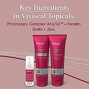 Viviscal Gorgeous Growth Densifying Shampoo for Thicker, Fuller Hair Ana:Tel Proprietary Complex with Keratin, Biotin, Zinc 8.45 Ounce
