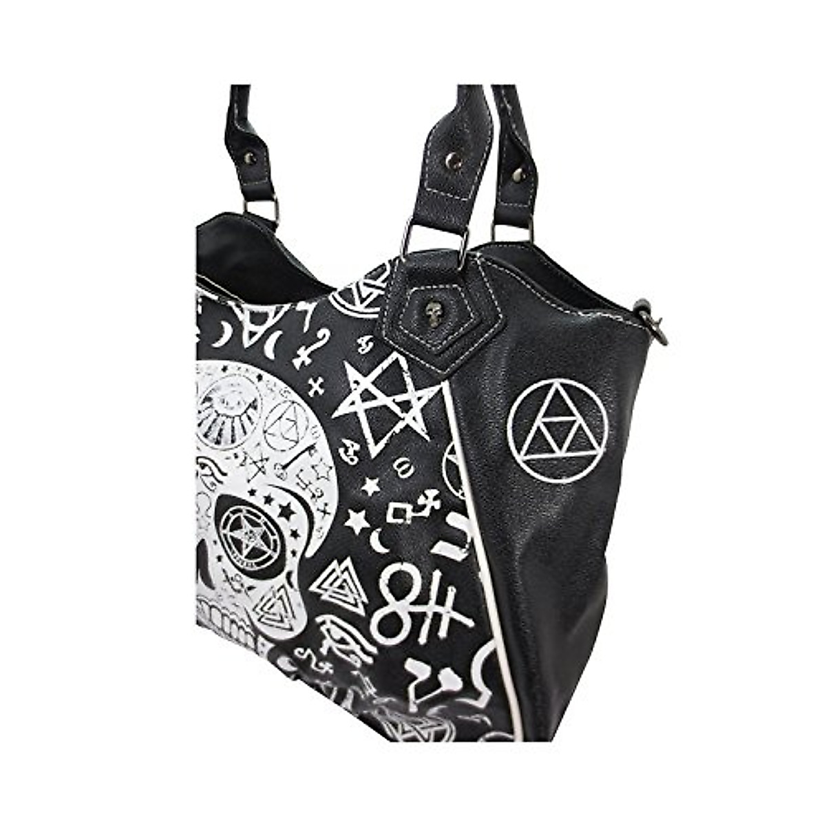LOst Queen Gothic Rockabilly Skull Pentagram Shoulder Bag - Purse