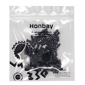 Honbay 100PCS M5x10 Computer Case Fan Screws Computer Cooling Fan Mount Screws Self-Tapping Screws (Black Zinc)