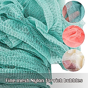 Back Scrubber for Shower, Qewro Loofah on a Stick as Shower Brush Exfoliating Body with Long Handle, Loofah Sponge Mens Loofah Bathing Accessories for Women (2Pack)