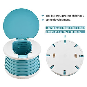 Travel Potty for Toddler, INSOUR Kids Portable Potty Training Toilet for Indoor and Outdoor, 2-in-1 Car Potty Chair for Baby