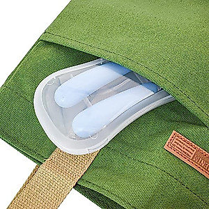 VANRA 2 Pieces Toddler Fork and Spoon Set with Travel Case 18/8 Stainless Steel Toddler Utensils Kids Silverware Children Flatware Child Cutlery Set for School Lunch Box (Blue)