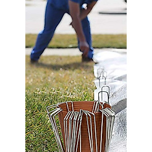 Ashman Galvanized Garden Stakes Landscape Staples and Fence Stake (500 Garden Staples - Heavy Duty & Anti Rust Galvanized)