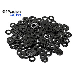 iexcell 720 Pcs M4 x 6/8/10/12/16/20/25/30/35/40/45/50 Alloy Steel 12.9 Grade Hex Socket Head Cap Screws Bolts Washers Assortment Kit, Black Oxide Finish