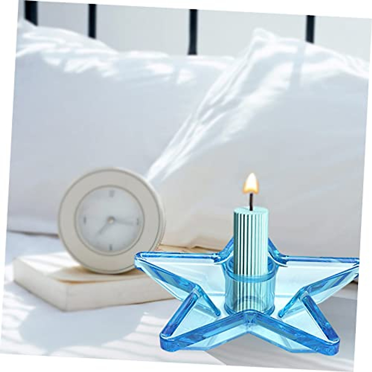 LIGHTAOTAO Five-Pointed Star Candlestick Die Hand Decor Resin Table Mold Jewlery Tray Silicone Molds for Resin Star Trinket Tray Molds Star Silicone Molds DIY Epoxy Mold Creative Epoxy Mold