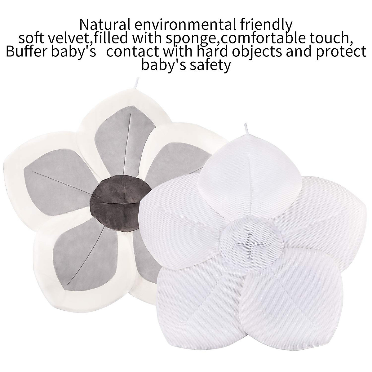 Baby Bath - Flower Baby Bath Pad Infant Bathtub Mat for Bathtub Tub Sink - Gray2
