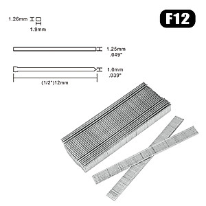 18 Gauge 1/2-Inch Brad Nails - 5,000 Count - F12 Galvanized Finish Nails for 18GA Brad Nailers