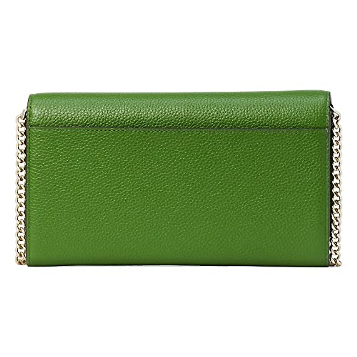 Kate Spade Roulette Pebble Leather Wallet On A Chain Crossbody, Bitter Greens