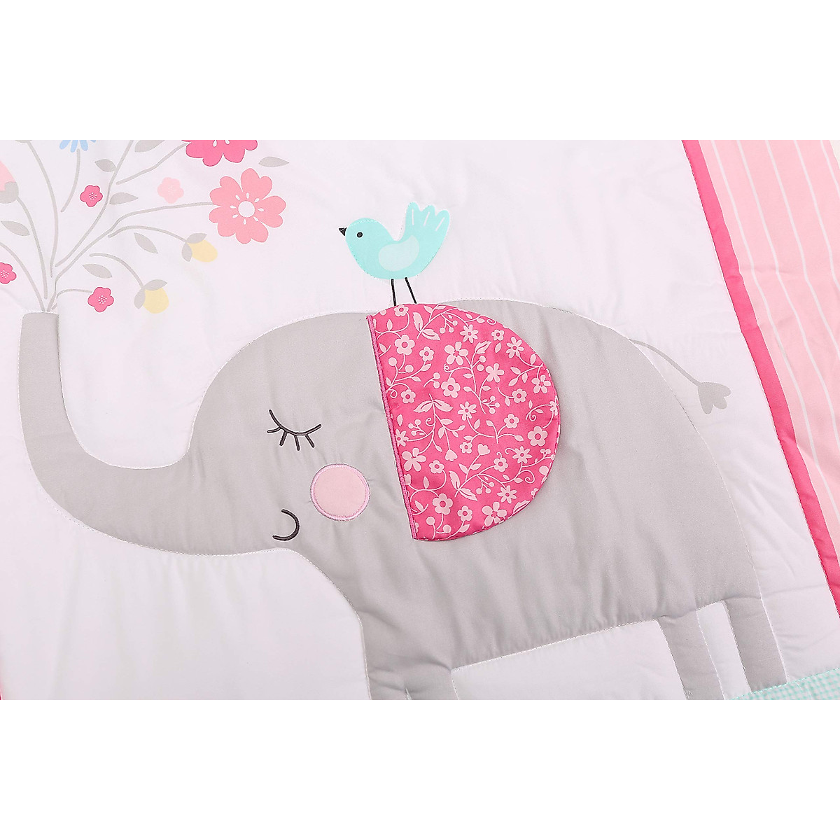 DMZVEIDA The Latest 3-Piece Set of Crib Products Baby Bedding Set:Baby Comforter Baby Quilt,Baby Fitted Sheet,Baby Pillowcase,Soft Skin Friendly Cotton Fabric,for Girls Boys.(399)