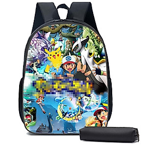 Backpacks Cartoon 3D Print Laptop Backpacks with Pencil case 17 Inch Travel Daypack For Youth Men Women 3