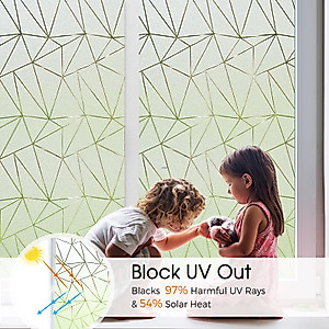 Frosted Glass Window Privacy Film Bathroom Frosting Window Clings Anti UV Heat Blocking Home Window Tinting Film No Adhesive Decorative Window Stickers Classroom Door Window Cover