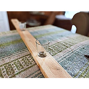 Generic Wood Shot Ski Drinking Board for Party Wedding Big Event (4 Persons, No Shot Glass)