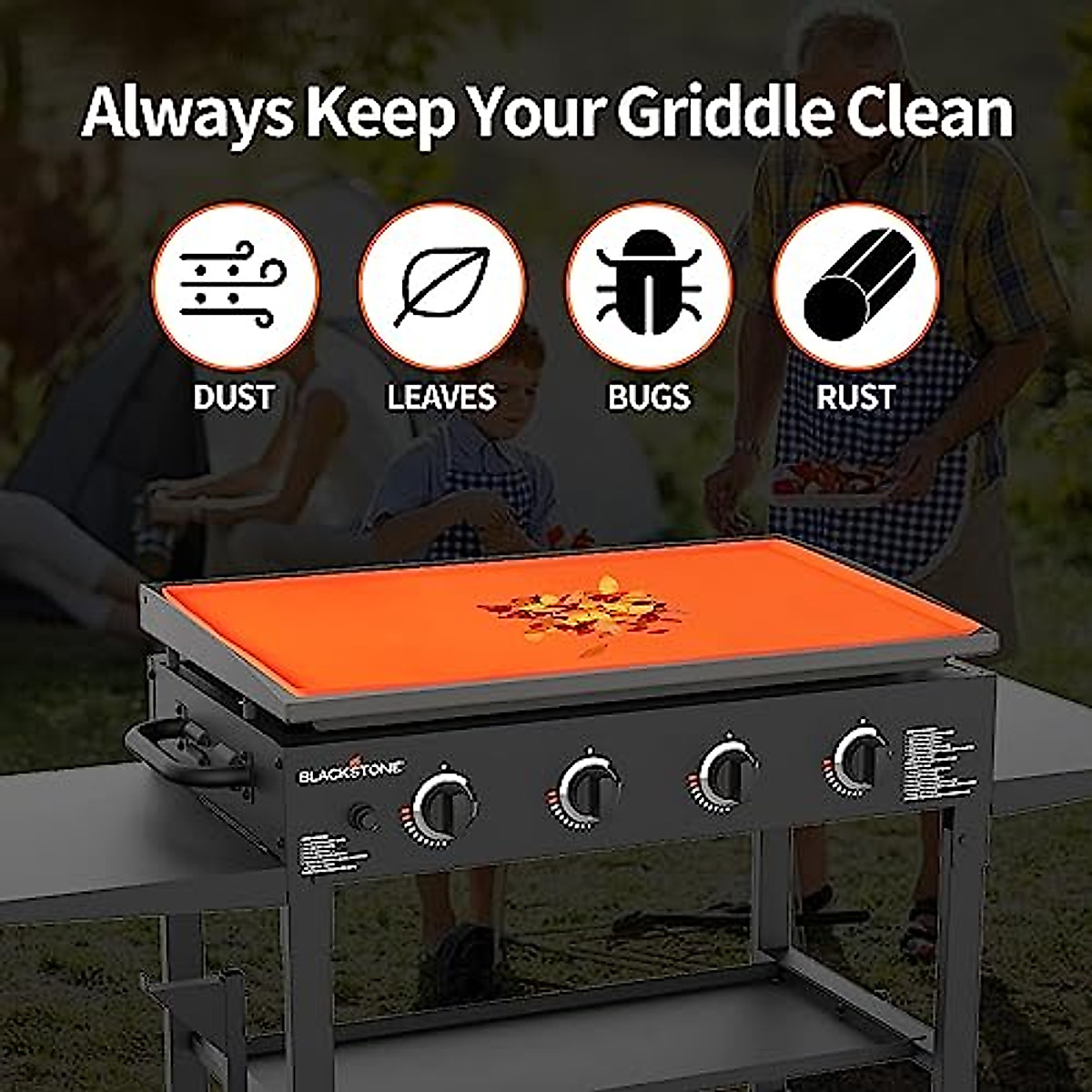 Silicone Protective Cover for 36" Blackstone Griddle,Heavy Duty Food Grade Silicone Grill Mat, Protect Griddle from Rodents, Insects, Debris, and Rust,All Season Cooking Protective Cover