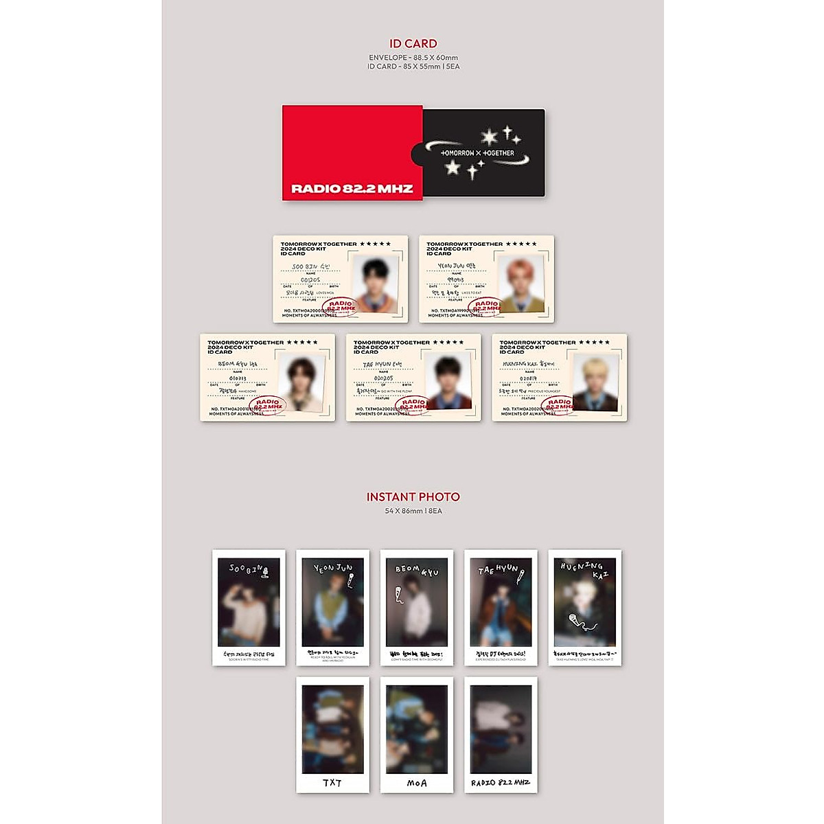 Dreamus TXT Tomorrow X Together 2024 Deco KIT