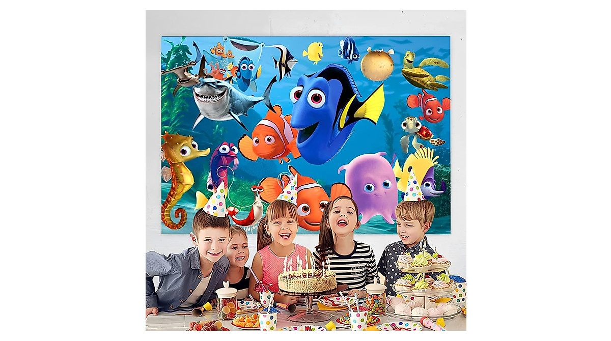 Finding Nemo Birthday Backdrop Banner | Kids Party Supplies