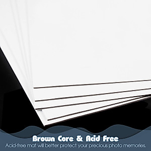 Golden State Art, Pack of 50, 8x10 Inch White Backing Boards