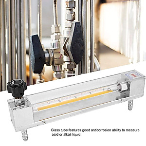Water Liquid Flowmeter, LZB-6 Anticorrosion Glass Rotor Liquid Water Flow Meter for Acid & Alkaline Liquid 4-40L/H 1 MPa Suitable for Liquid, Acid, Alkaline Liquid