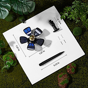 SainSonic Solar Spot Lights Outdoor, Lotus IP67 Waterproof Garden Lights with 5 No Peeling Panels for Long Life, Bright LED Landscape Lighting for Yard Walkway Path, 700 Lumens Cold White, 2 Packs