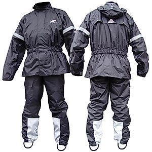 GEARS Dri-Tek Two Piece Rain Suit (4X-Large) - Full Body Waterproof Rain for Men & Women - Rain Coat for Motorcycle & ATV Riders - Weatherproof Outdoor Rain Suits for Hiking, Fishing, Work, Sport