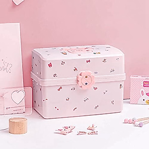 KVSERT Children's Hair Accessories Box Baby Head Rope Hairpin Rubber Head Jewelry Cute Jewelry Box-M