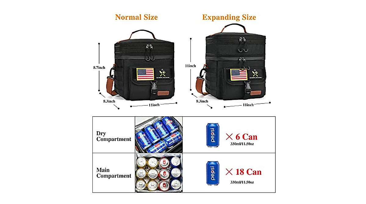 LOKASS Tactical Lunch Box - Insulated & Expandable Cooler