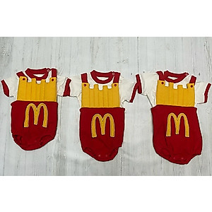 My Cotton Baby Mc Donald's Cotton Baby Salopette, Jumpsuit With Tshirt For Newborns & Infants - 2 Pack Cotton Baby Romper For Unisex, Multicolor, 9-12 Months