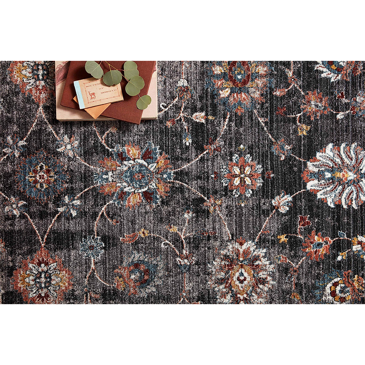 Loloi II Samra Collection SAM-08 Charcoal/Multi 2'-3" x 3'-10" Accent Rug