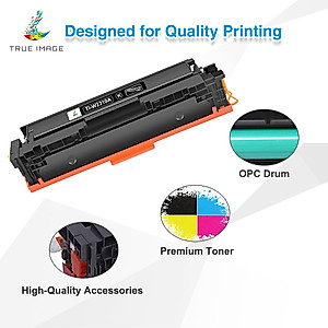 TRUE IMAGE Compatible Toner Cartridge Replacement for HP 215A W2310A for HP Color Pro M182nw M183fw M155 W2311A W2312A W2313A Printer Toner (Black Cyan Yellow Magenta, 4-Pack)