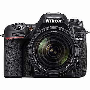Nikon D7500 20.9MP DSLR Digital Camera with 18-140mm VR Lens (1582) Deluxe Bundle Kit -Includes- Sandisk 64GB SD Card + Large Camera Bag + Filter Kit + Spare Battery + Telephoto Lens + More