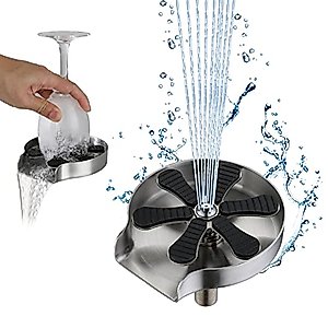 HAMOLER Bottle Washer for Sink Brushed Nickel Kitchen Sink Glass Rinser Baby Cup Rinser Faucet Glass Cup Sprayer Stainless Steel Bottle and Cup Rinser For Sink