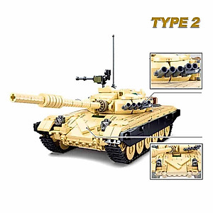 DAHONPA T-72B3 Main Battle Tank Army Building Block(770 PCS),WW2 Military Historical Collection Model with 3 Soldier Figures,Toys Gifts for Kid and Adult.