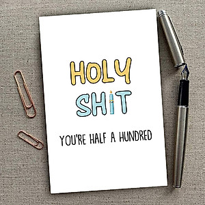 Funny 50th Birthday Card, Rude 50 Years Old Birthday Card for Friend Him Her, 50 Birthday Gift for Men Women