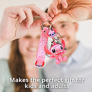 YARRD 2PCS Murine And Angel Keychain Cartoon Key Chains for Kids Girls Boys Keychain Gift for Birthday Christmas New Year Cartoon Couple Keychain for Keys Bag Phone Backpack