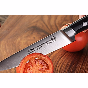 Cangshan TS Series 1020700 Swedish 14C28N Steel Forged 5-Inch Utility Knife and Wood Sheath Set