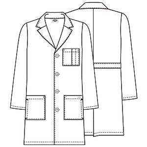 Dickies Big & Tall Unisex 37 Inch Lab Coat,White,5X-Large