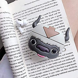 Compatible Appa Miyazaki for Airpods Pro Carry Case Cover,Stitch Cute Cartoon Anime Air Pod Case Wraps for Girls Boys with Keychain Skin Designer Soft Silicone Cover (Purple Appa Airpod Pro)