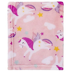 Parent's Choice Plush Baby Blanket, Pink Unicorn