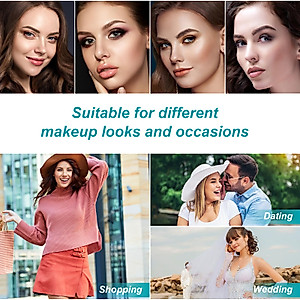 Elubbikok DIY Eyelash Extension Kit with 222PCS Eyelash Clusters, Eyelash Glue and Eyelash Tweezers, Eyelash Extension Beginner's Kit, 3D Natural Curl Personal Eyelash Set