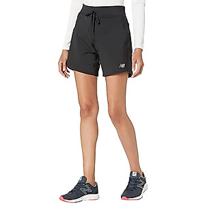 New Balance Women's Impact Run 7 Inch Short, Black, Small