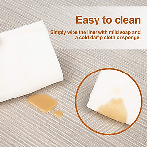 SinhRinh Shelf Liner, Non-Adhesive Drawer Liner, Double Sided Non-Slip Cabinet Liner 12IN x 10FT Cuttable and Washable for Kitchen, Shoe Rack and Refrigerator - Clear