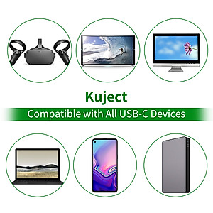 Kuject USB A to USB C Link Cable for Oculus Quest 2 / Quest 1 10FT High Speed Data Transfer Function Extender for Oculus Quest VR Headset and Gaming PC Fast Charging Cable Compatible for USB C Charger