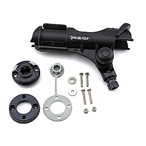 RAILBLAZA Black Kayak Rod Holder II and StarPort Mounting Base for Baitcasting, Spinning, Offshore, and Fly Reels