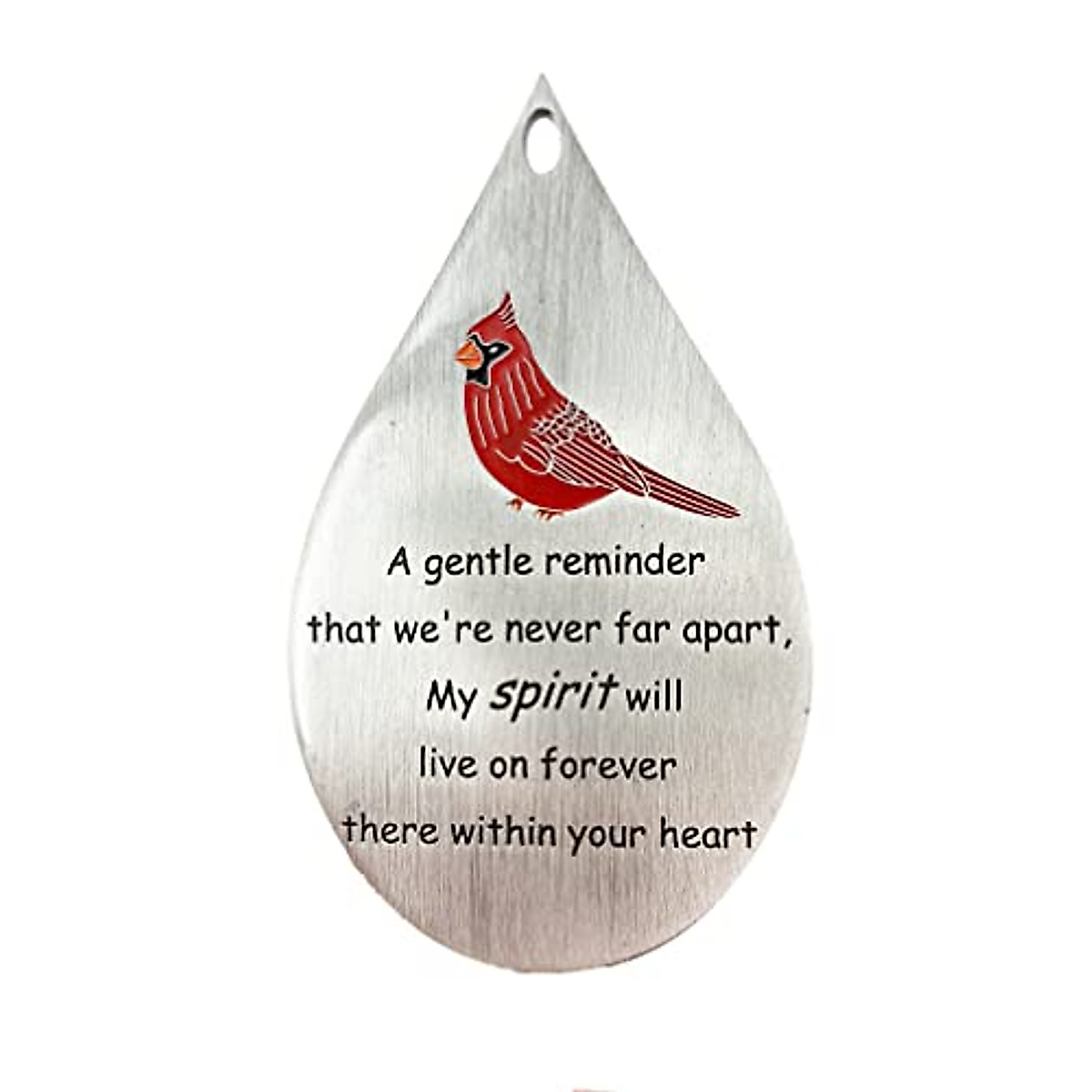 Memorial Cardinal Wind Chime Gift Large 34 inch Deep Tone Gifts After the Loss of a Loved One for Outdoor Porch Patio Windchimes or Memorial Gardens