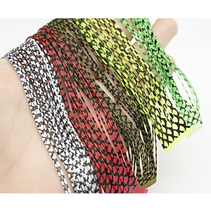 10 Colors 20 pcs Fishing Jig Lures Rubber Skirt Tab Multicolor Silicone Skirts Whole Sheet DIY Spinner Bait Squid Rubber Thread Lures Regular Skirt Collars Included Fly Tying Material Stripe Spots