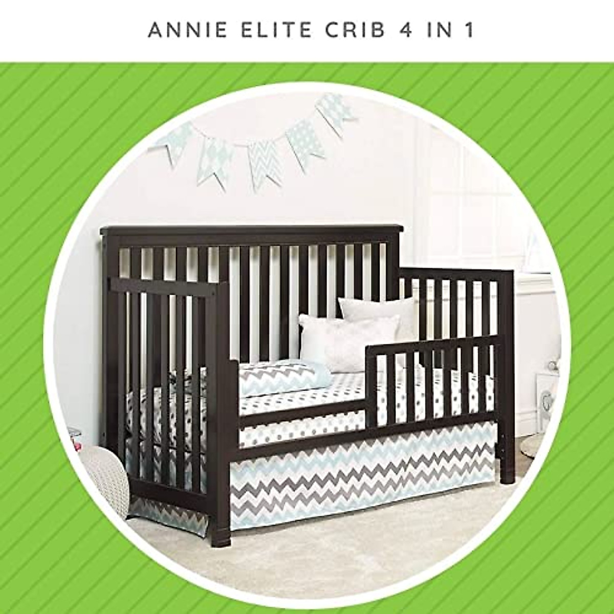 Toddler Bed Safety Guard Rail Conversion Kit 148 for Sorelle Cribs | See Description for List of Compatible Cribs (Espresso)