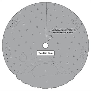 Bucilla, Jolly Santa, Felt Applique Christmas Tree Skirt Making Kit, Perfect for DIY Arts and Crafts, 89640E