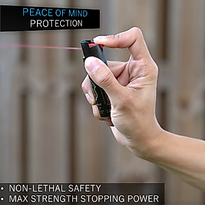 POLICE MAGNUM Mini Pepper Spray Self Defense Pocket Size Protection- Made in The USA- 6 Pack 1/2oz Safety Locks