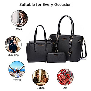 Montana West Purses and Handbags for Women Tote Purse and Wallet Set Shoulder Bag for Women 3pcs MWC3-C032WBK